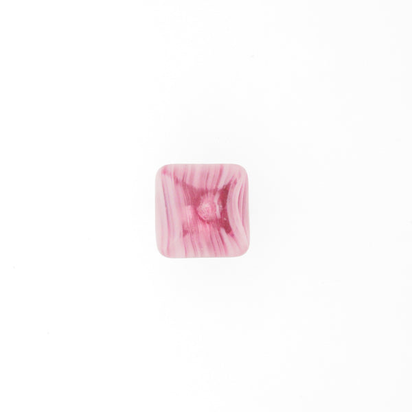 12MM Pink Quartz Glass Pyramid Bead (36 pieces) | Elvee/Rosenberg Inc.