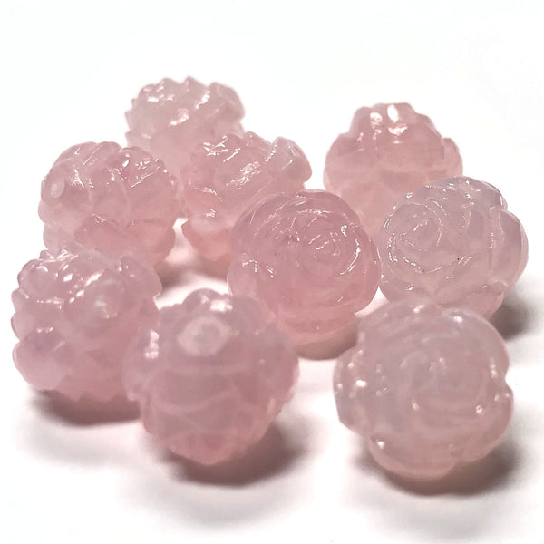 8MM Pink "Agate" Rosebud Acrylic Bead (72 pieces) | Elvee/Rosenberg Inc.
